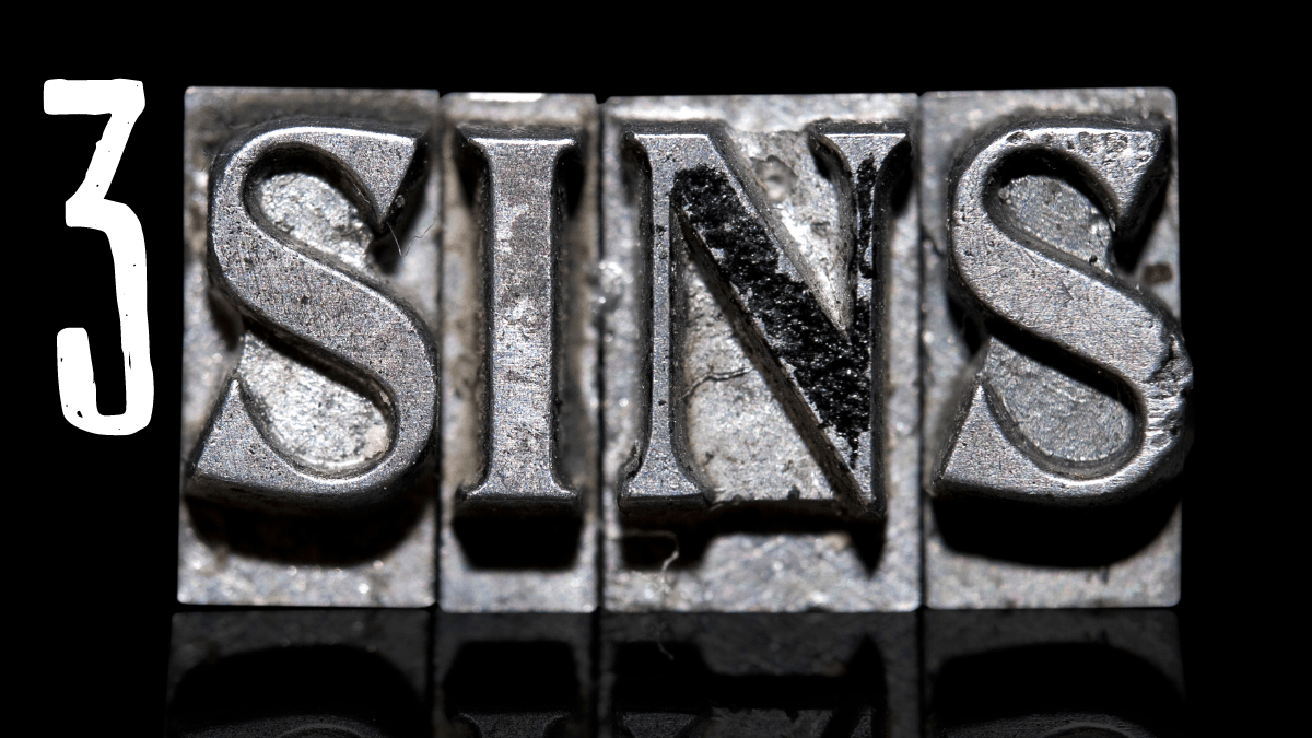 DREI ARTEN VON AUSSATZ FÜR DREI UNTERSCHIEDLICHE ARTEN VON SÜNDEN ...